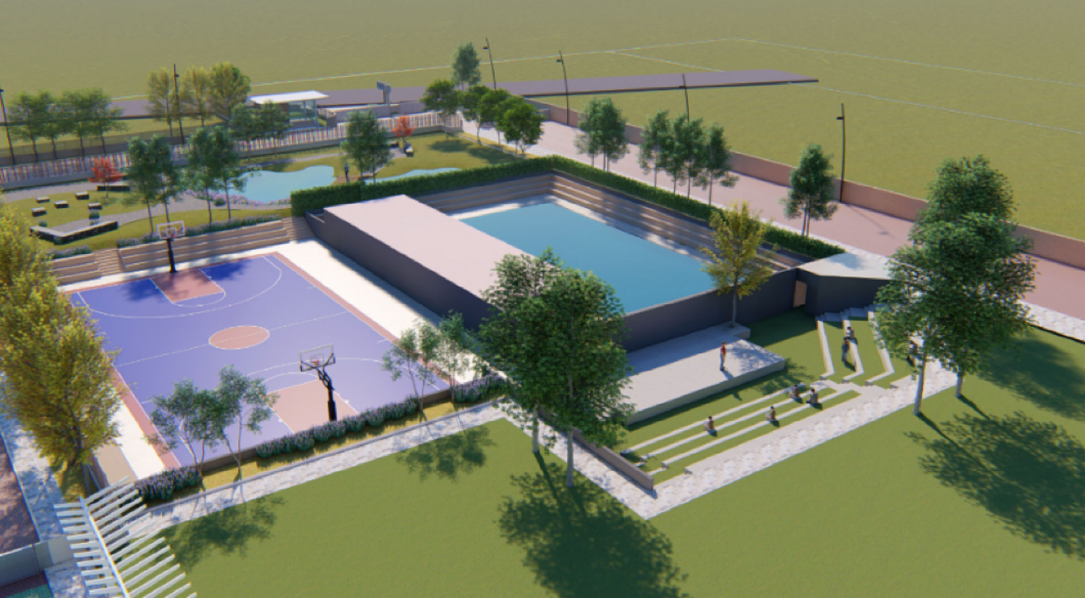 Institutional school landscape