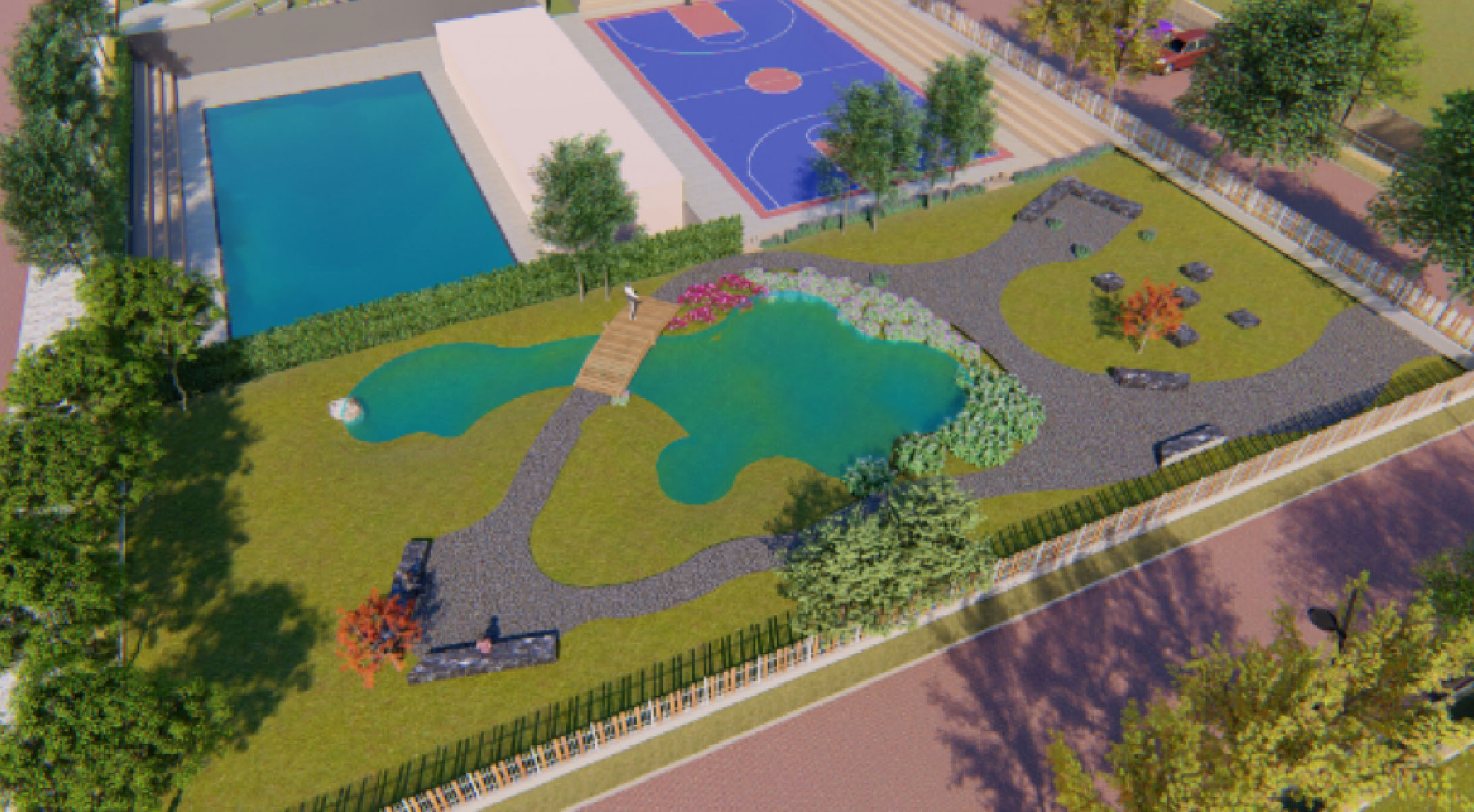 Institutional school landscape